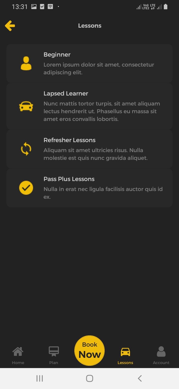 iDrive React Native App Theme for Driving Schools
